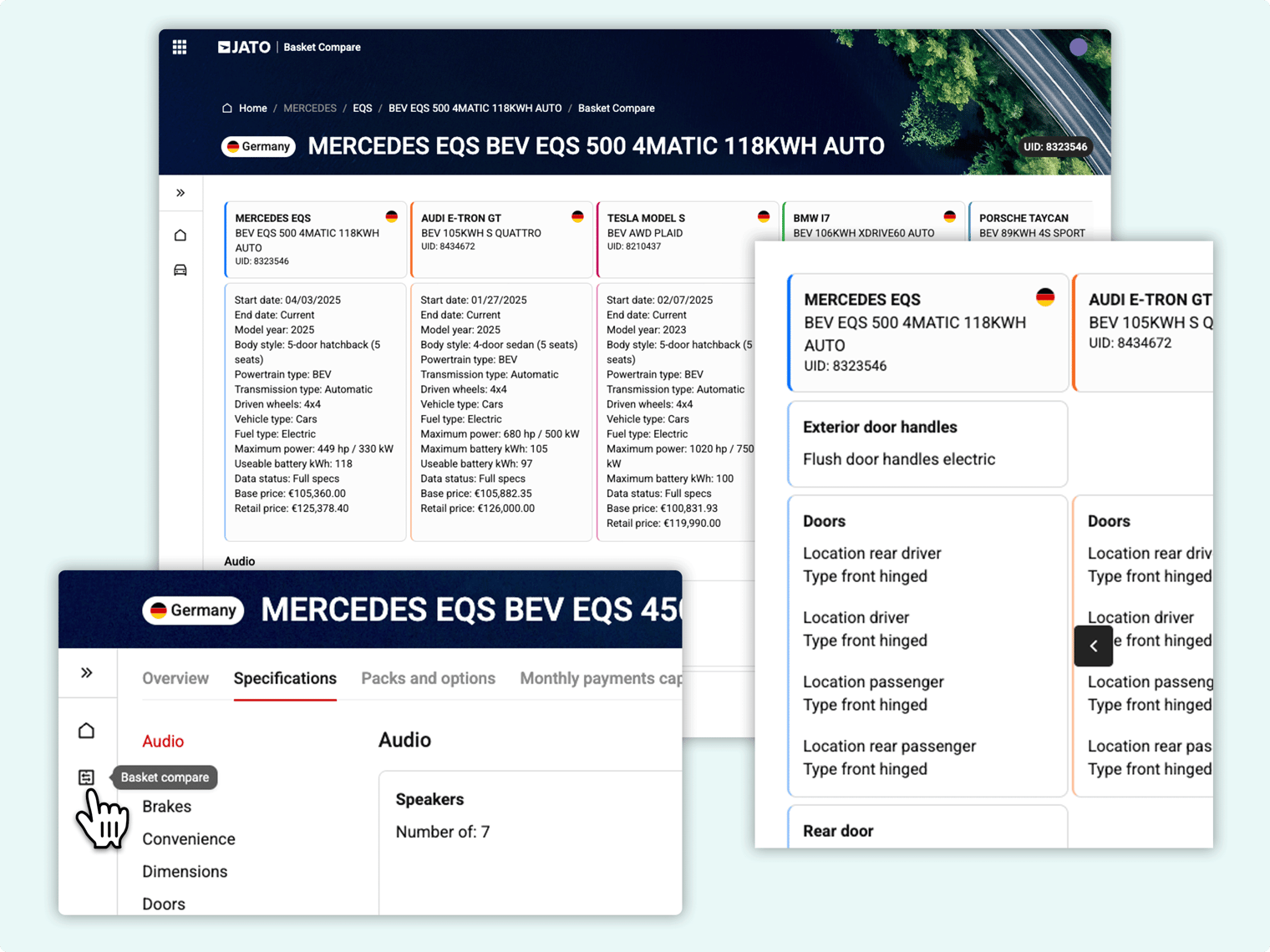 Introducing vehicle comparisons for JaaS users - JATO